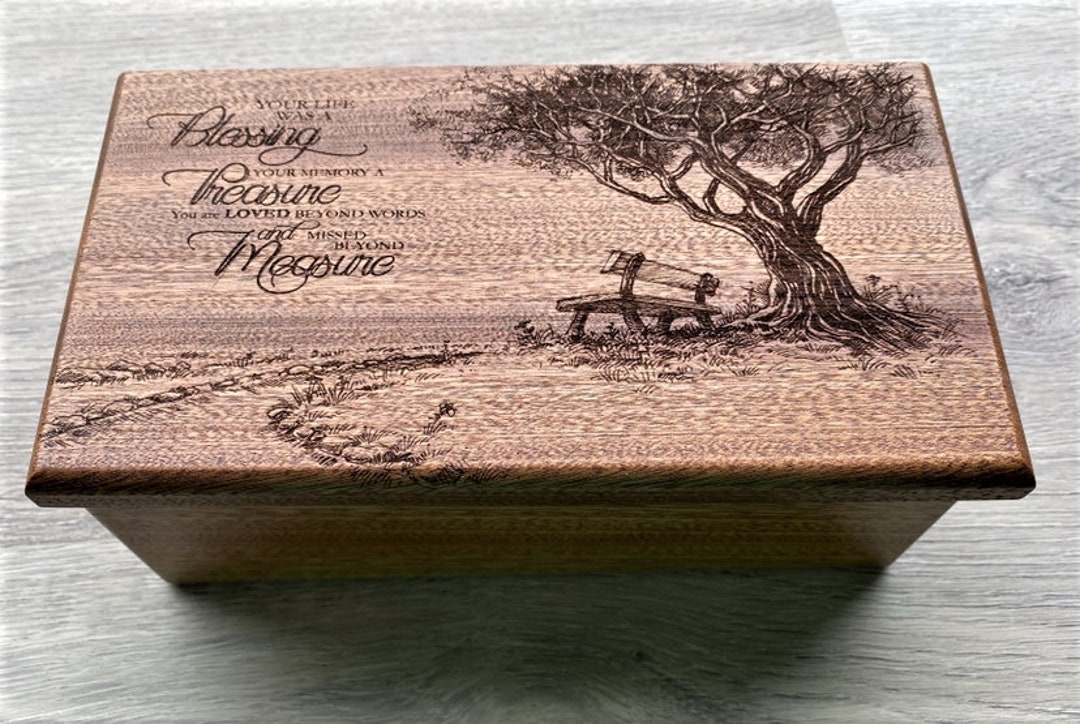 Personalized Park Bench Memorial Electronic Music Box ANY Song, Custom ...