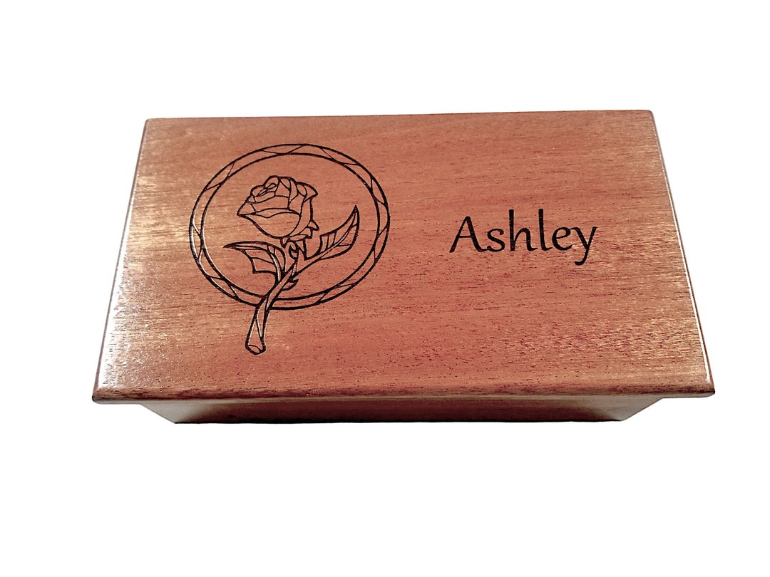 Music Box Rose, Personalized Childrens Music Box, Belle Music Box ...