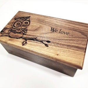 Personalized Electronic Owl Music Box ANY SONG, Custom Jewelry Box ...