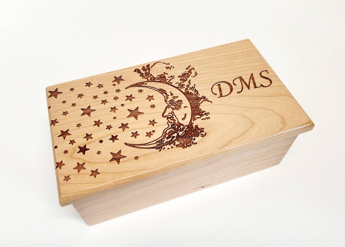Personalized Electronic Moon and Stars Music Box ANY SONG, Custom ...