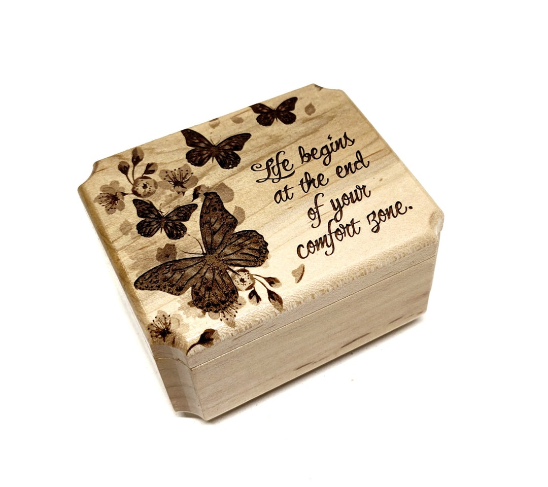 Personalized Butterfly Mini Music Box, Music Box Choose Your Song, Hand ...