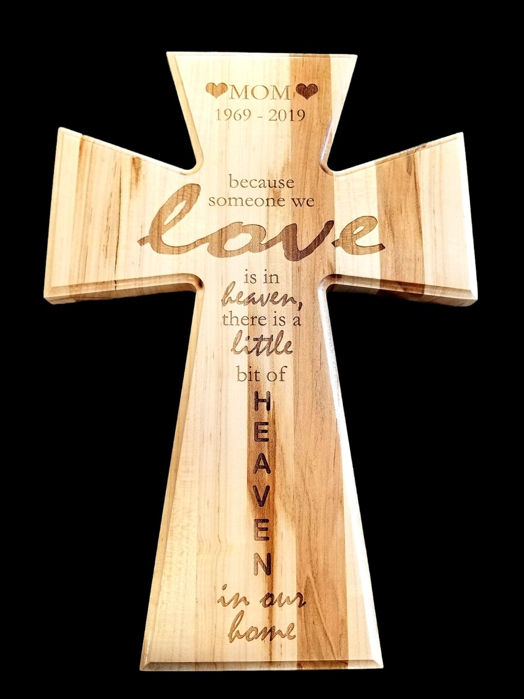 Custom Personalized Remembrance Cross, Memorial Cross, Handmade Wood ...
