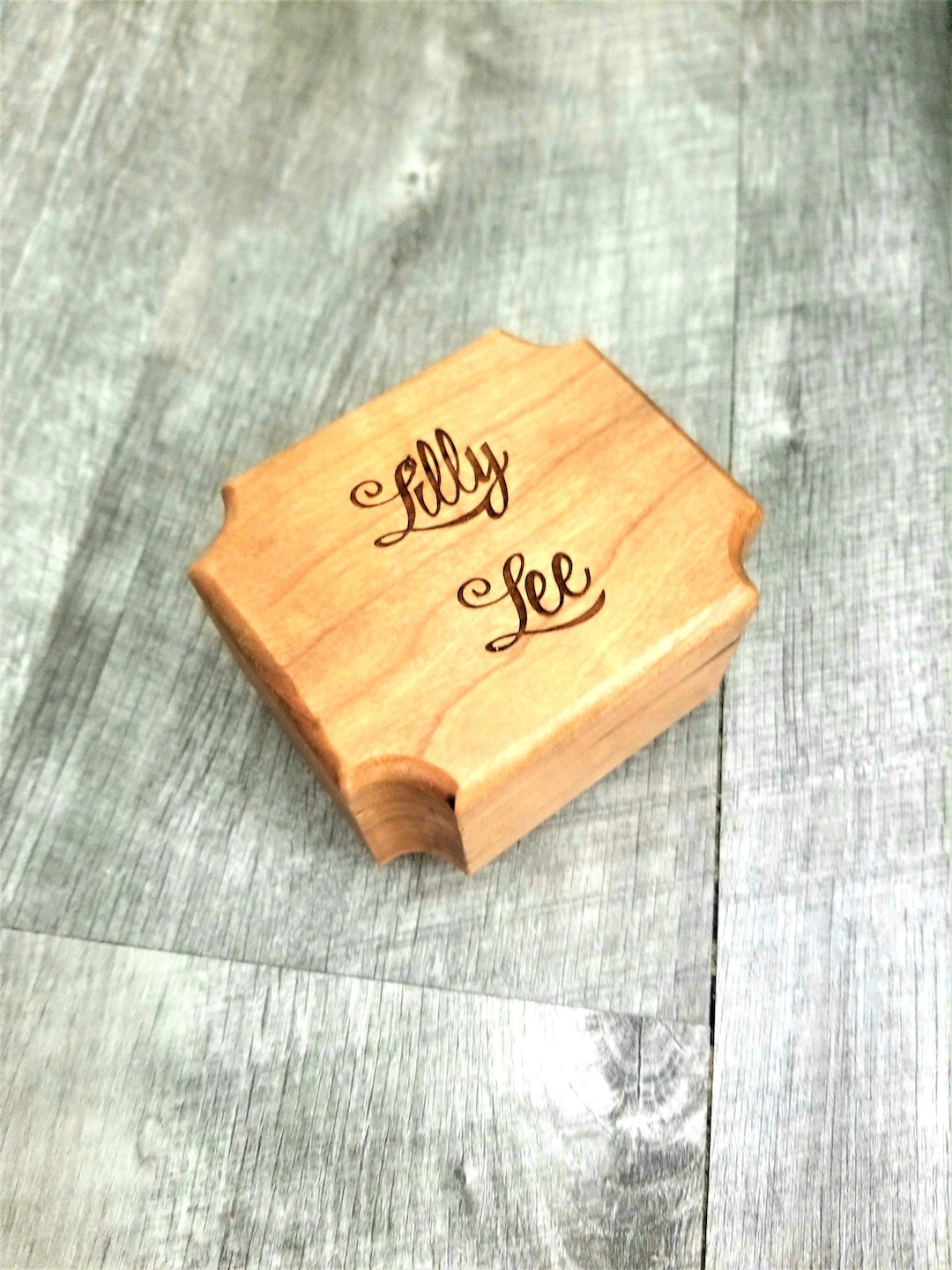 Personalized Name Music Box Choose Your Song, Hand Made Small Wooden ...