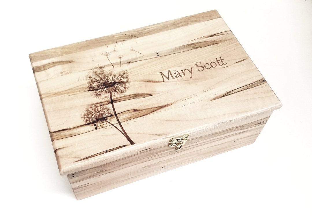 Custom Personalized Dandelions Memorial Box, Gift for Loss, Father ...