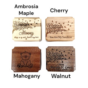 Personalized Custom Music Box Choose Your Song, Hand Made Small Wooden ...
