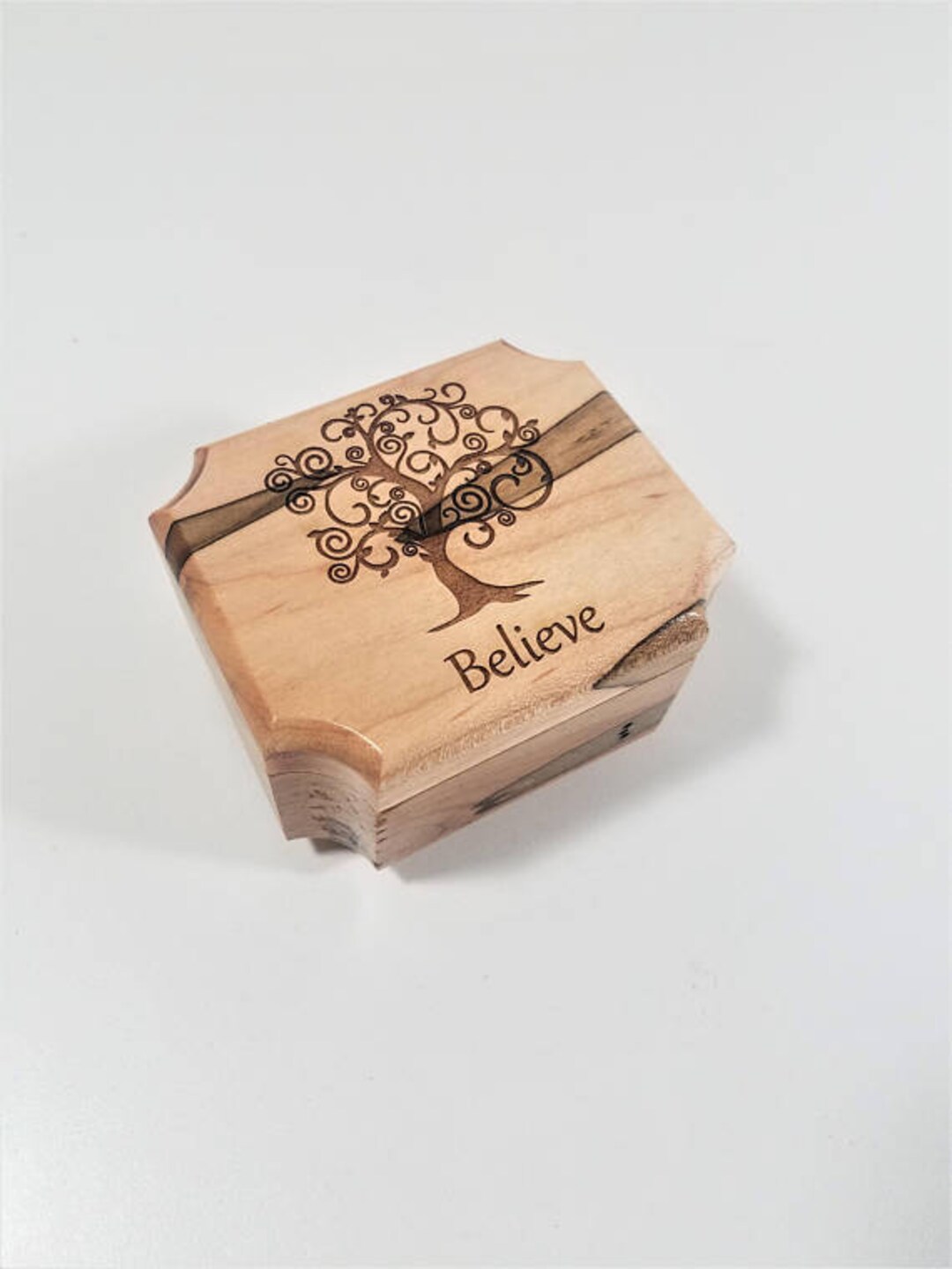 Personalized Tree Ring Box, Custom Wedding Ring Box, Wood Engagement ...
