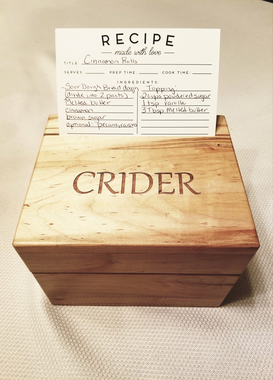 Personalized Custom Floral Design Recipe Box Wood Laser - Etsy