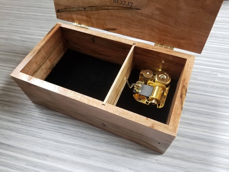 Personalized Music Notes Music Box Choose Your Song Laser - Etsy