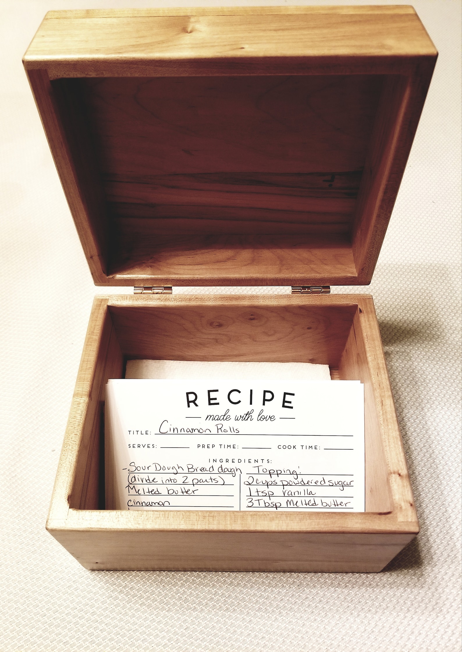 Personalized Custom Floral Design Recipe Box Wood Laser - Etsy