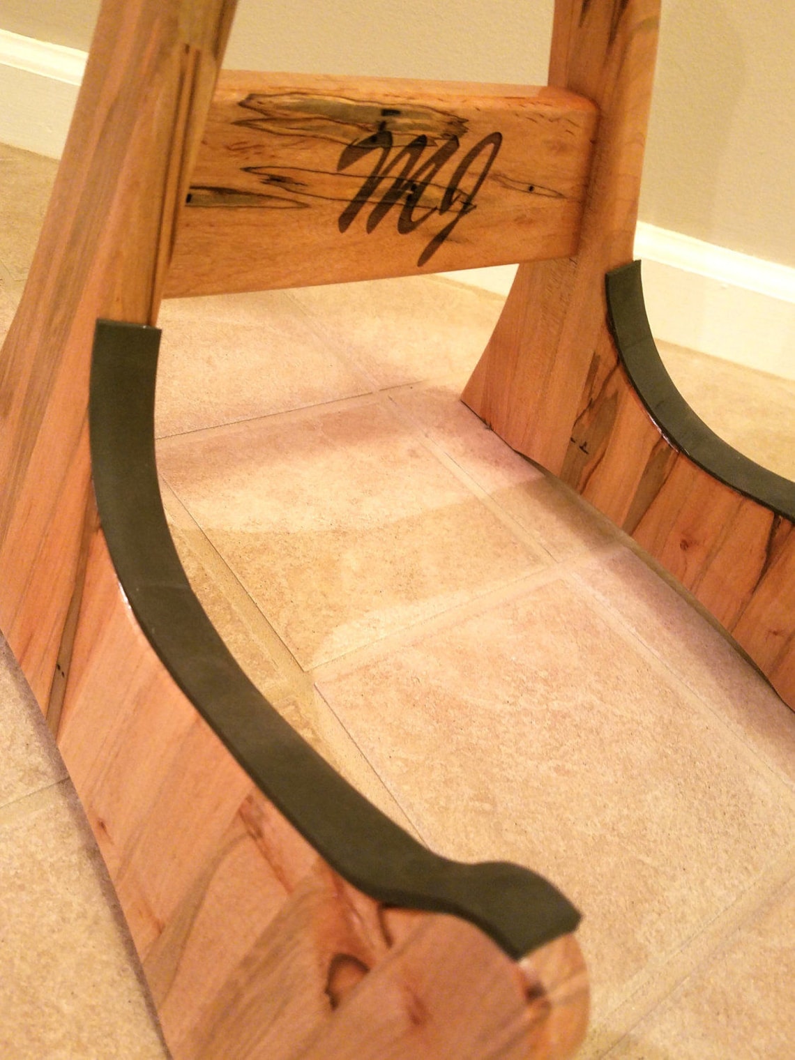 Personalized Hand Built Engraved Wood Guitar Stand Acoustic | Etsy