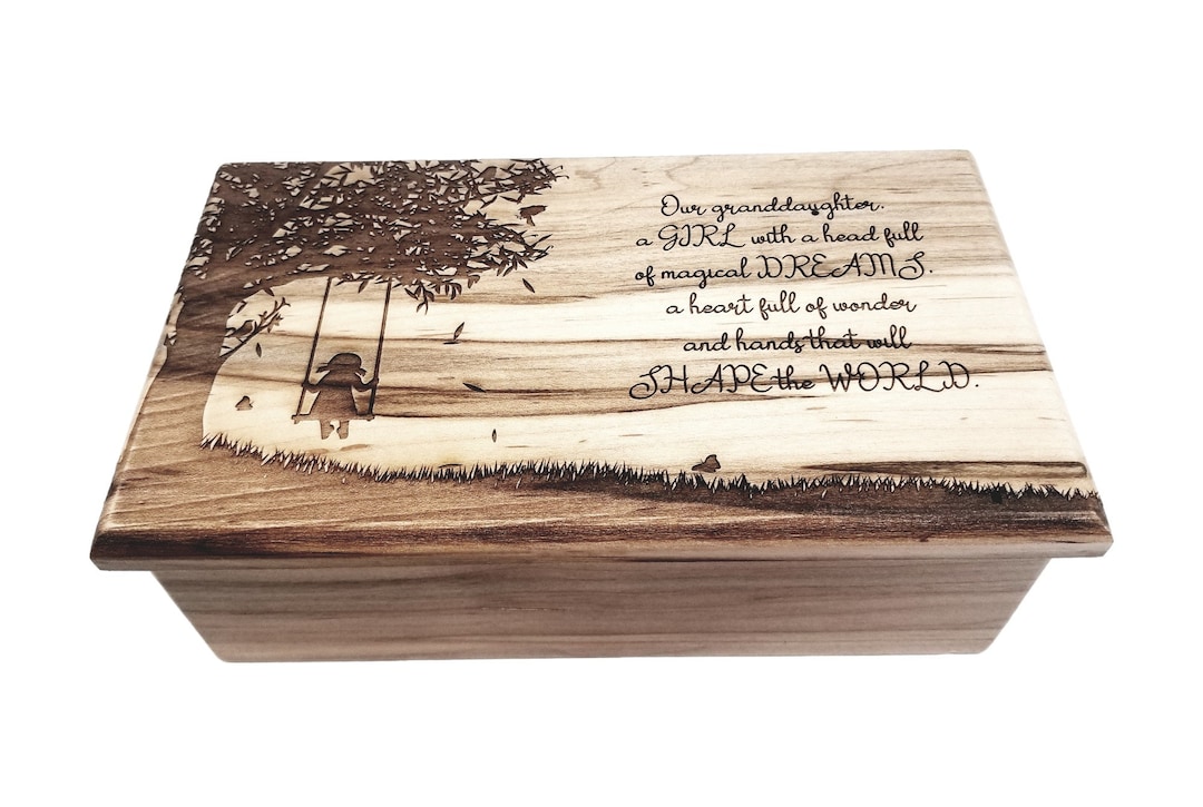 Music Box Choose Your Song Add Text, Personalized Custom Granddaughter ...