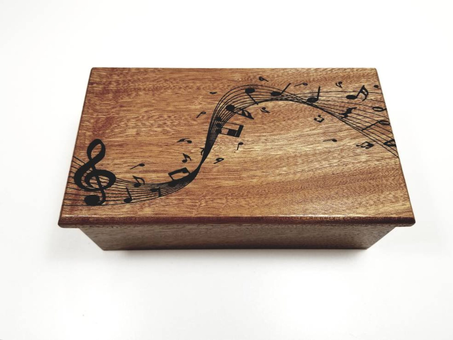 Personalized Music Notes Music Box Choose Your Song Laser - Etsy