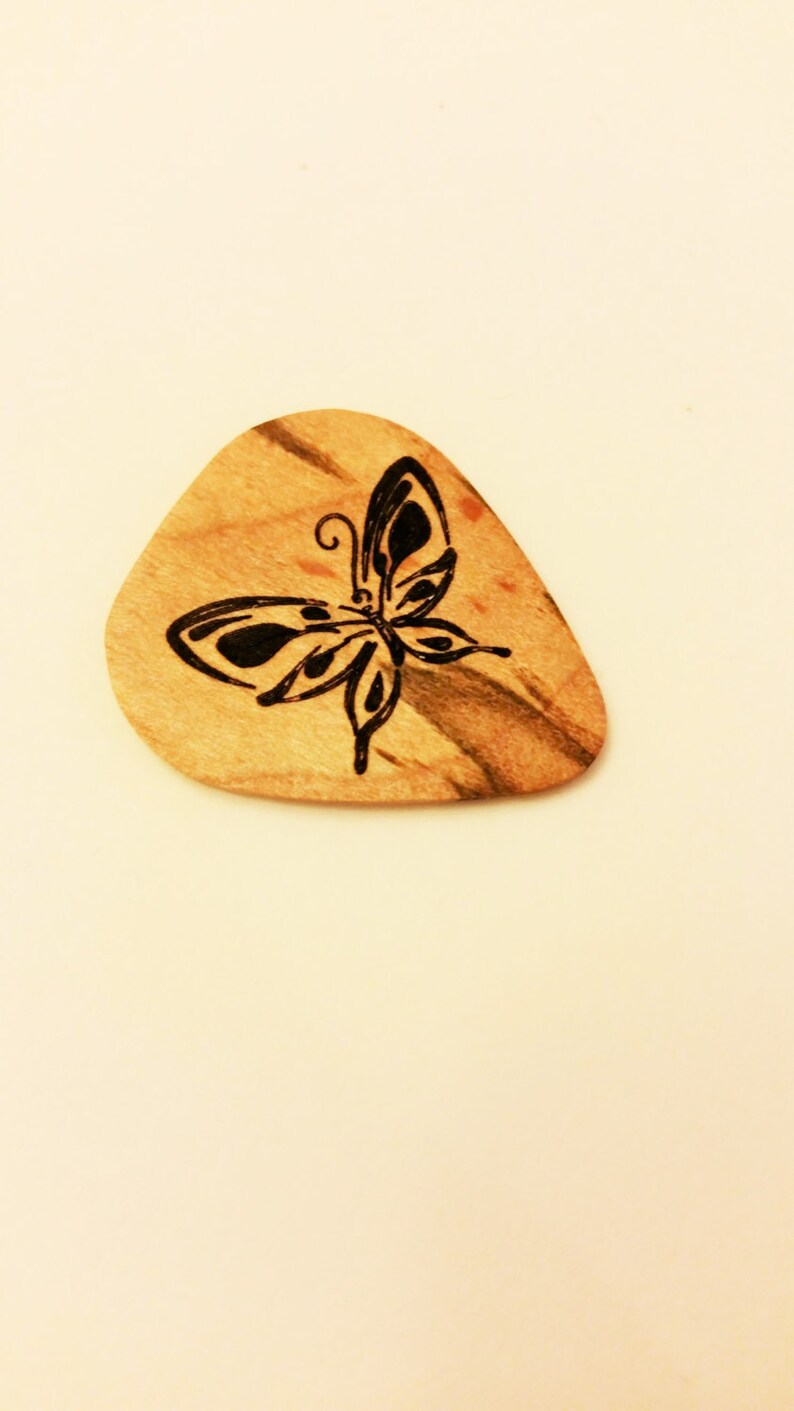Personalized Butterfly Guitar Pick Custom Engraved Butterfly | Etsy