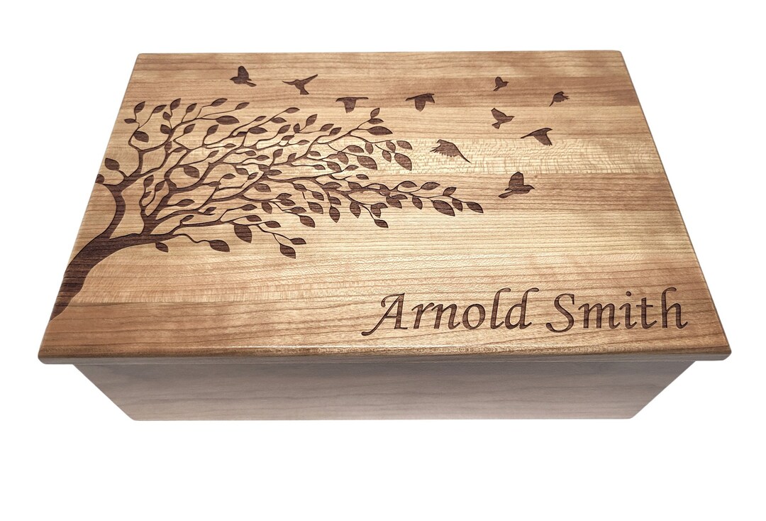 Large Tree With Birds Music Box CHOOSE YOUR SONG Add Name, Personalized ...