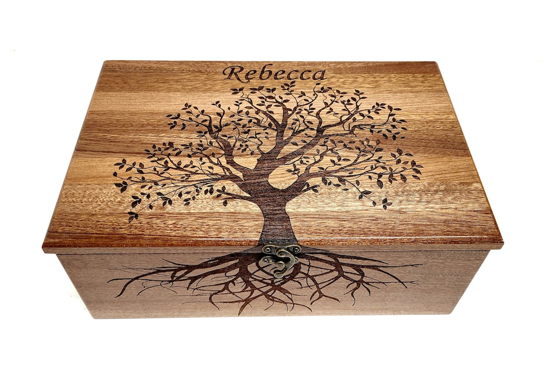 Tree of Life Memory Box Box Custom Engraved, Engraved Memory Wood Box ...