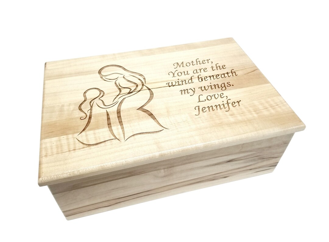 Custom Personalized Mother Daughter Keepsake Box,12x8x4, Engraved Wood ...