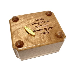 Personalized Baptism Music Box Choose Your Song, Personalized Custom ...