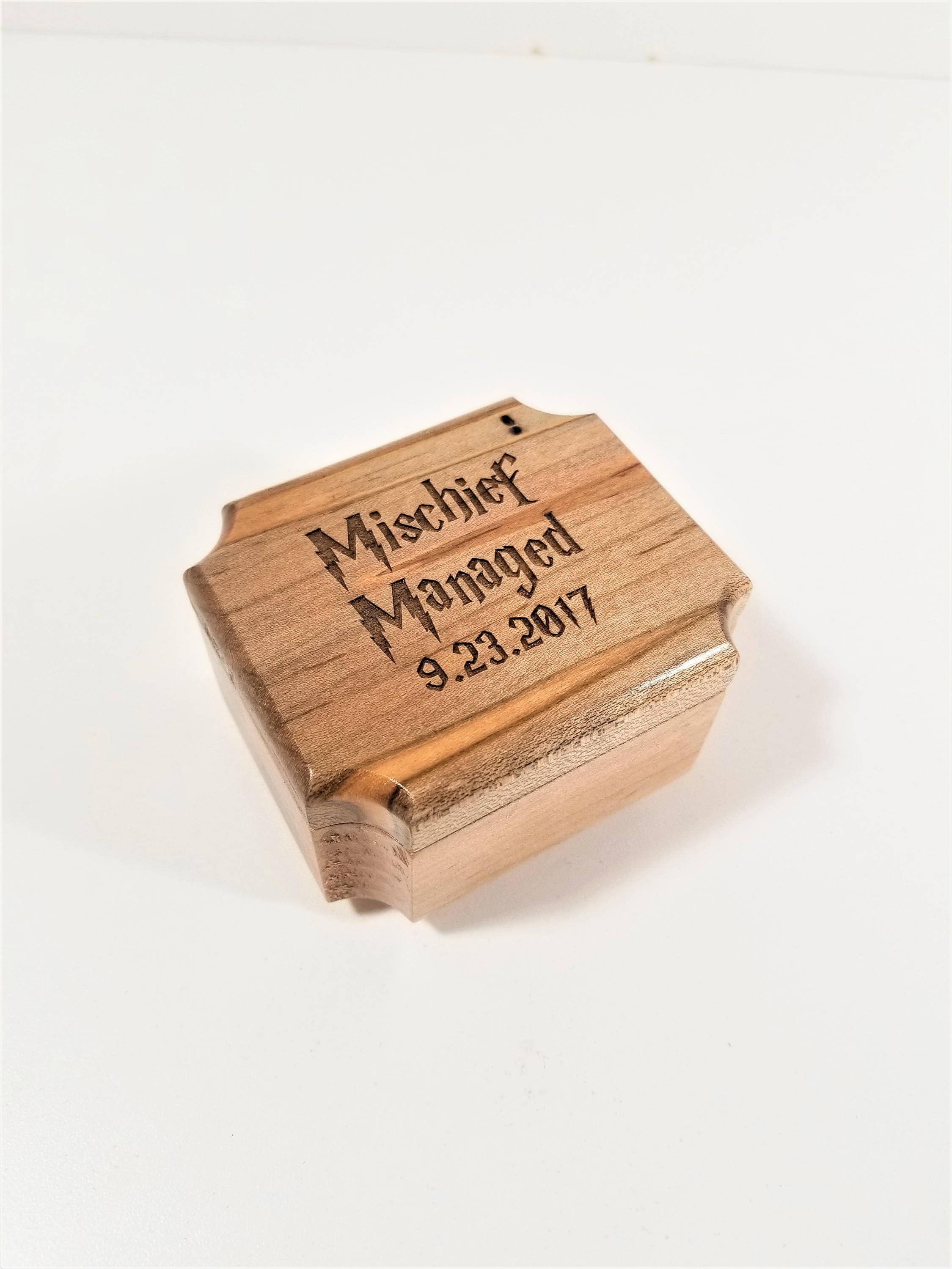 Personalized Mischeif Managed Wizards Music Box,hand Made Small Wooden ...