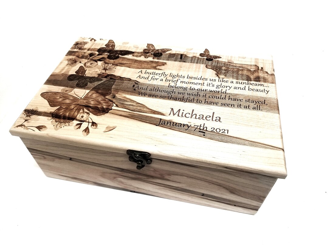 Custom Personalized Butterfly Memory Box, Grandmother Memorial Box ...