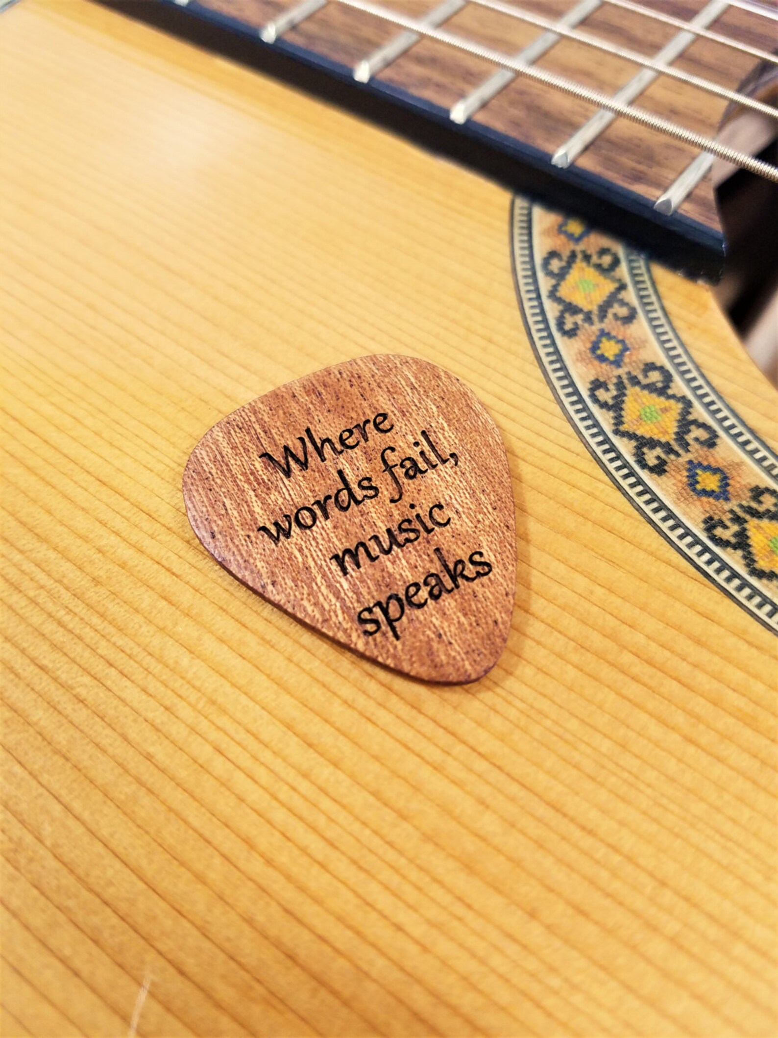 Inspirational Music Guitar Pick, Personalized Custom Engraved Plectrum ...
