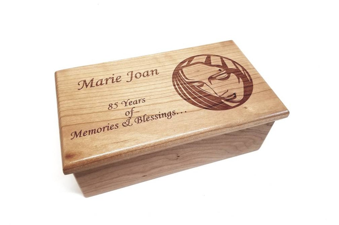 Personalized Blessed Mother Music Box Choose Your Song, Custom Laser ...