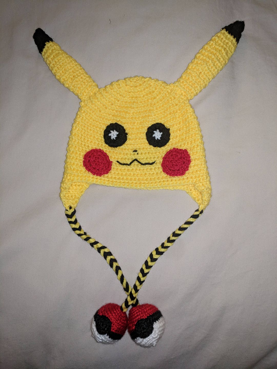 Pikachu Crocheted Hat - Etsy