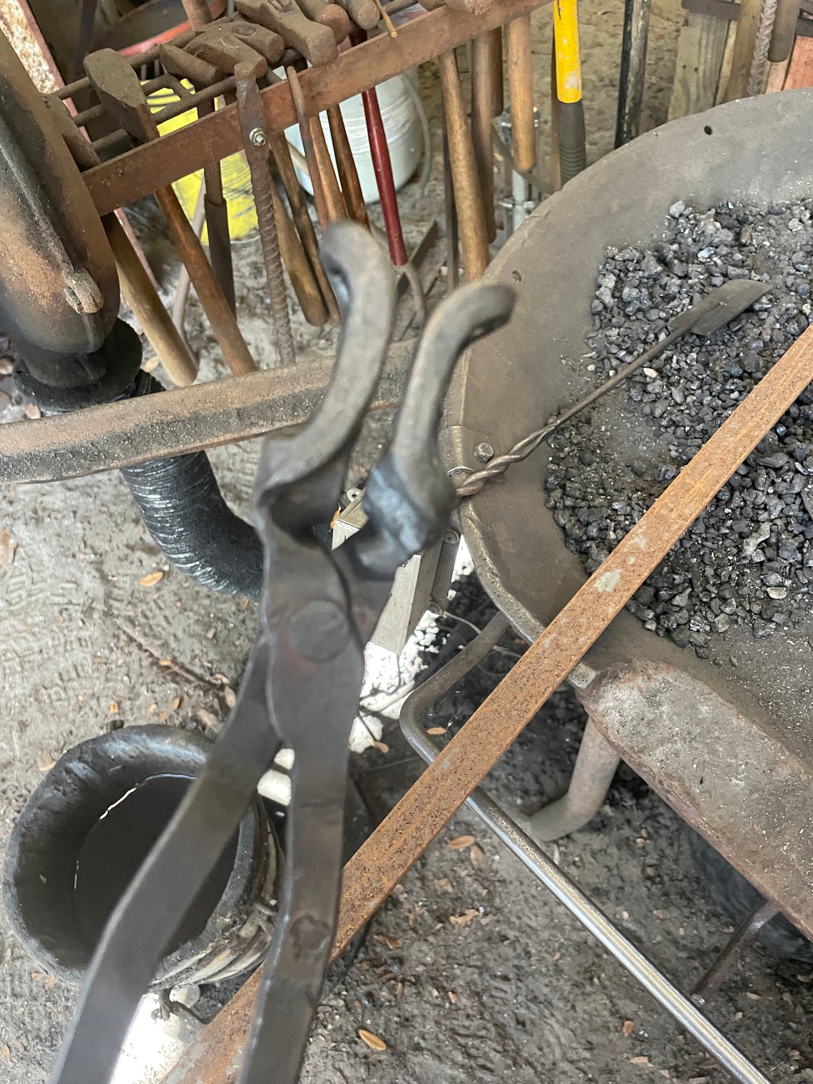Offset Loop Style Tongs for 3/16" X 1" Flat Bar. Bypass Style Tongs - Etsy