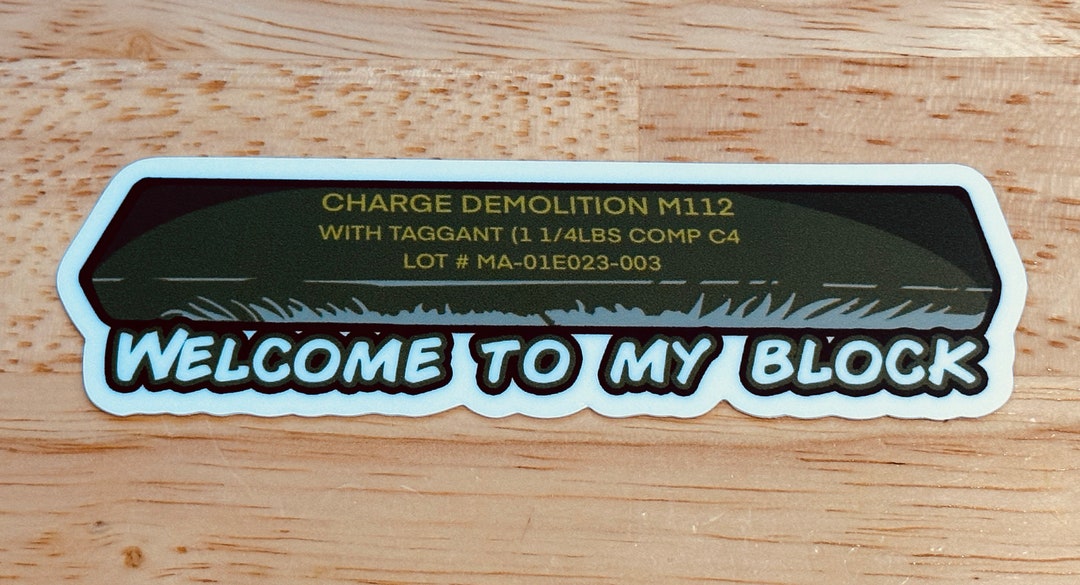 Welcome to My Block - Sticker - Etsy