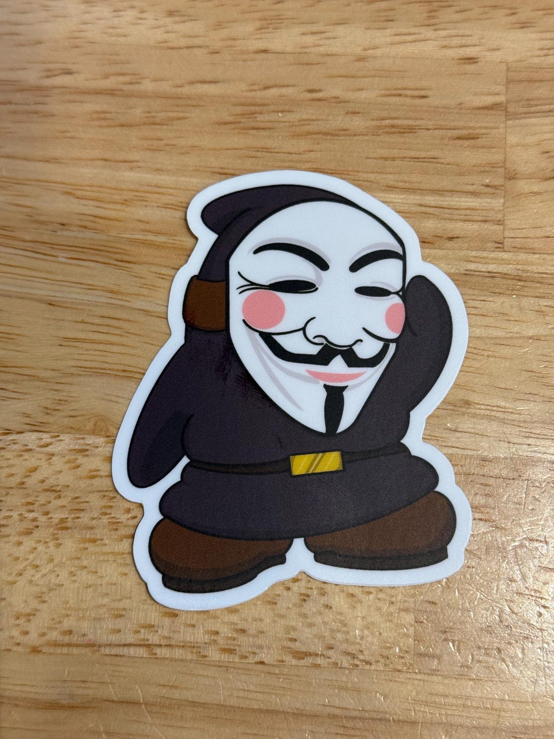 Shy Guy Fawkes - Sticker - Etsy