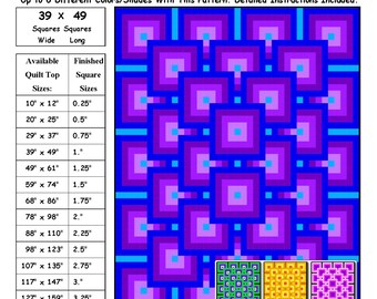 Pixel quilt patterns | Etsy