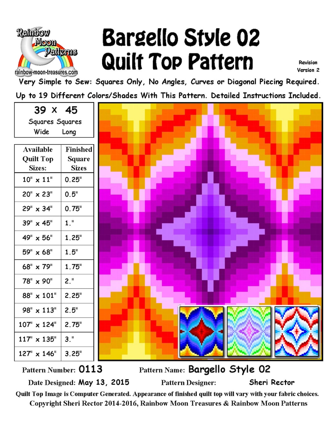 0113 Bargello Style 02 Quilt Pattern - Etsy