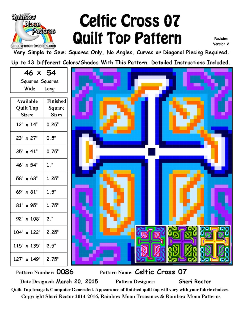 0086 Celtic Cross 07 Quilt Pattern - Etsy