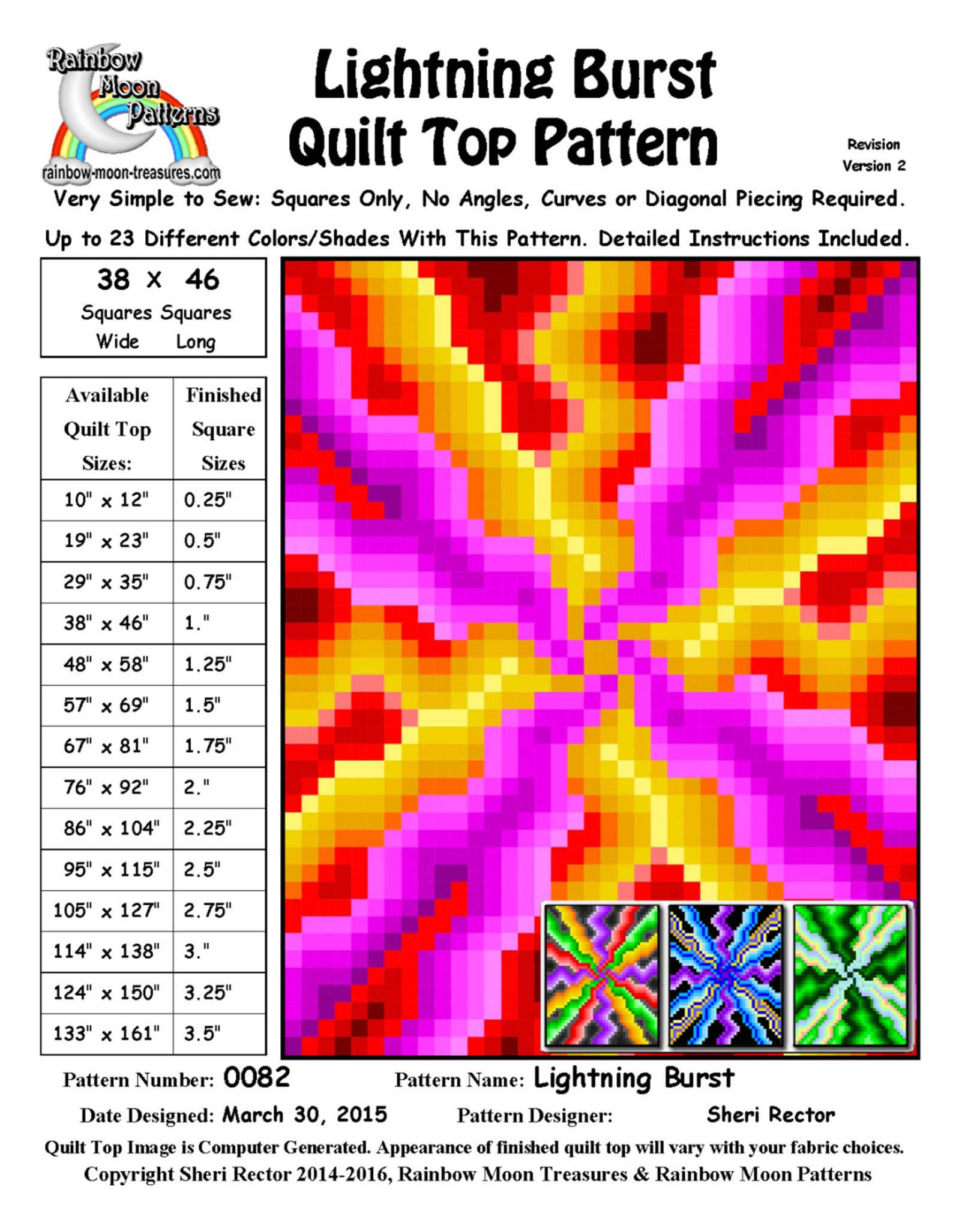 0082 Lightning Burst Quilt Pattern - Etsy