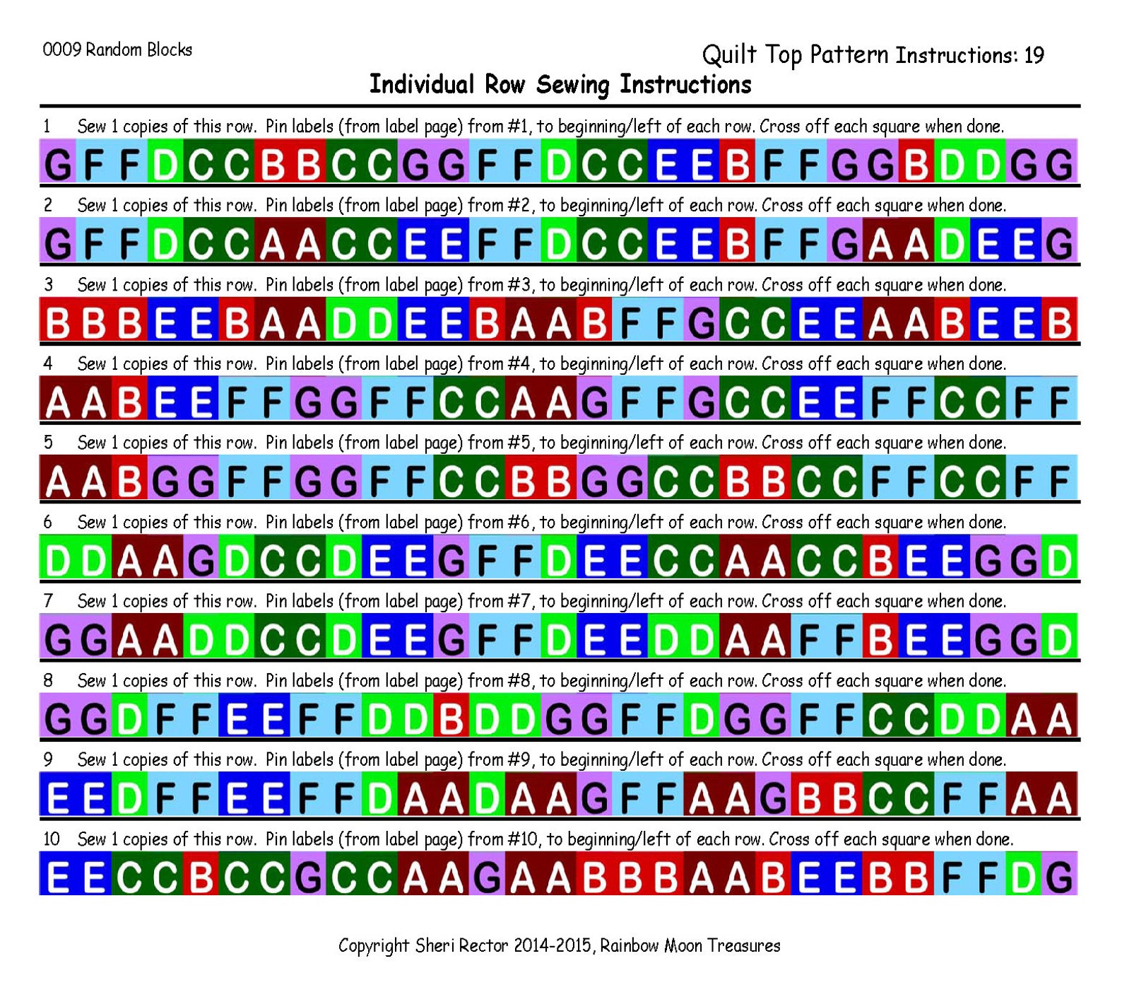 0009 Random Blocks Quilt Pattern - Etsy