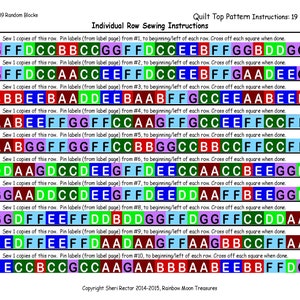 0009 Random Blocks Quilt Pattern - Etsy