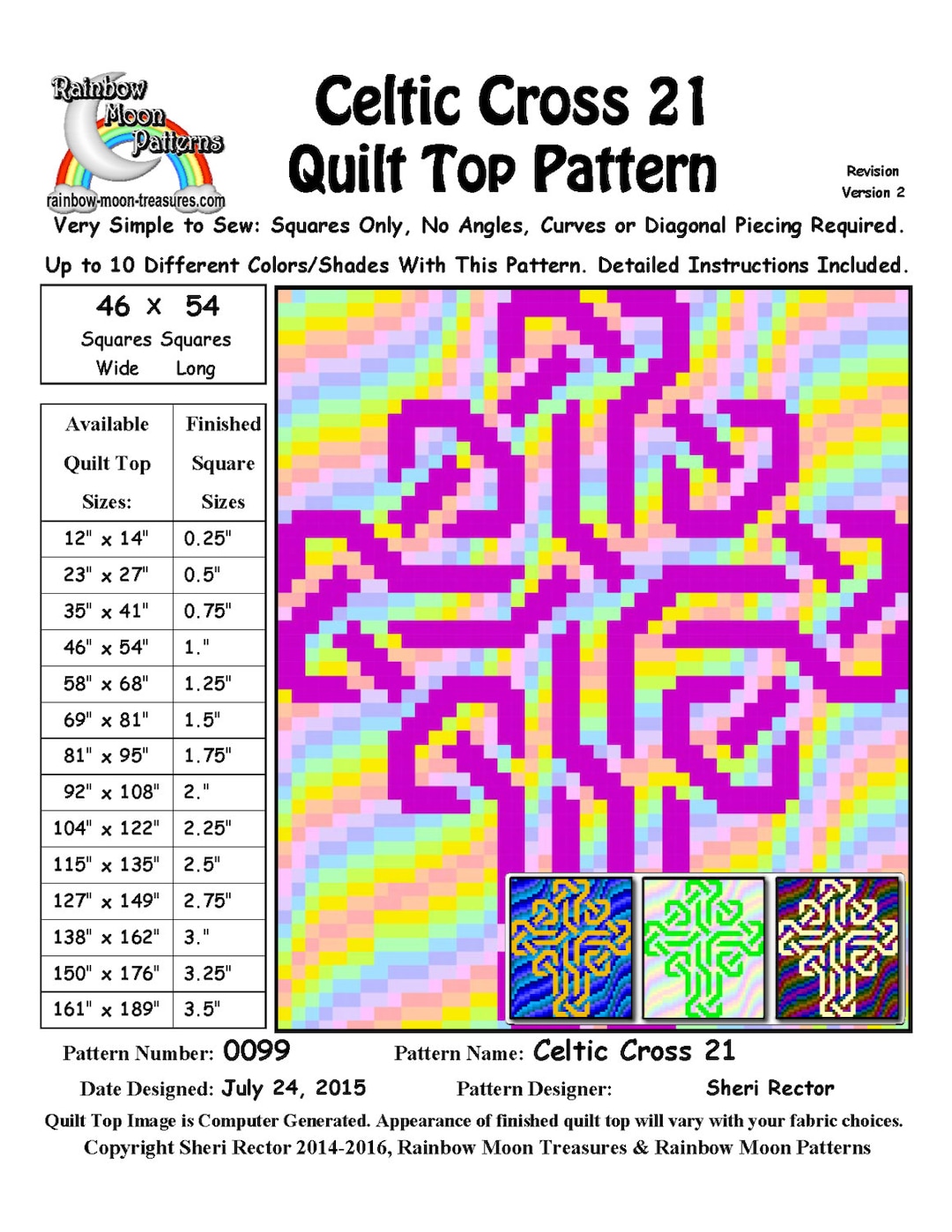 0099 Celtic Cross 21 Quilt Pattern - Etsy