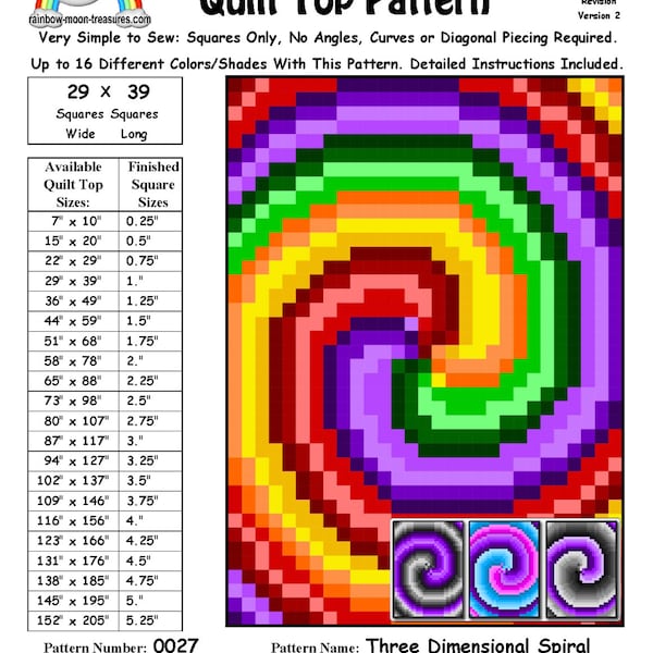 Spiral Quilt Pattern - Etsy