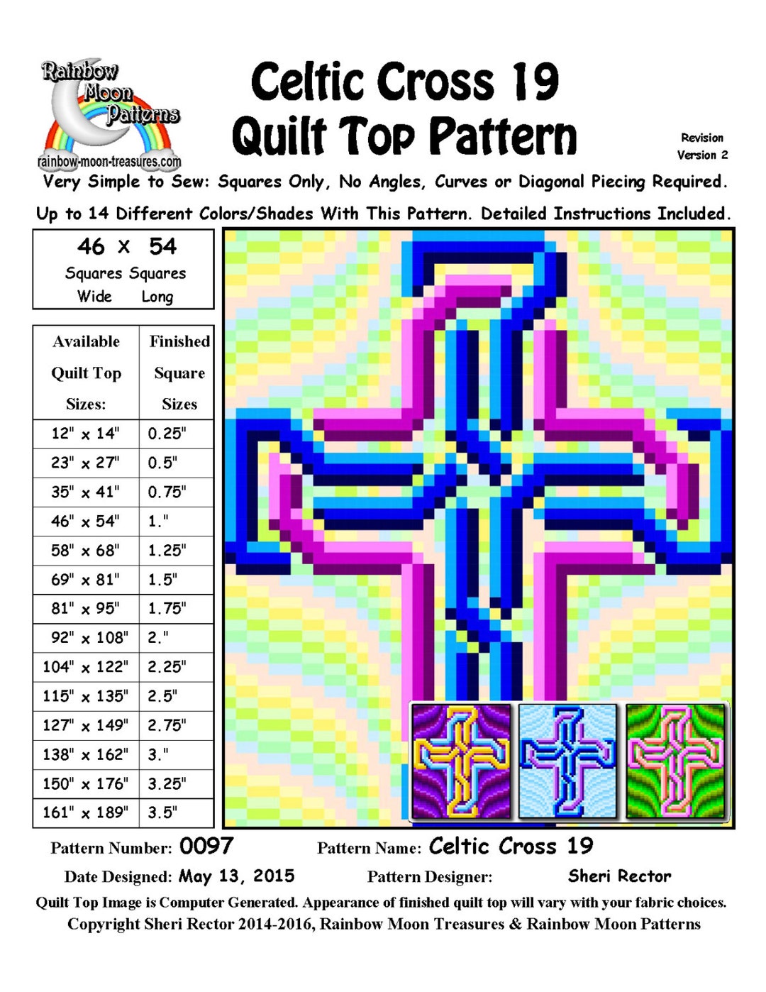 0097 Celtic Cross 19 Quilt Pattern - Etsy