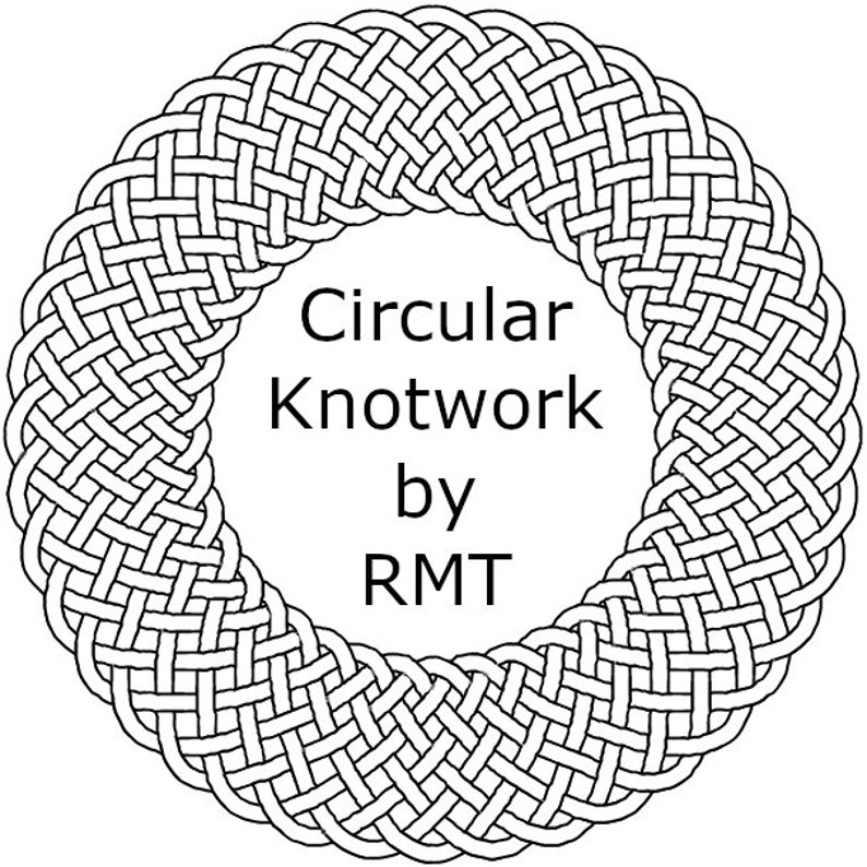 0002 Circular Celtic Knotwork Coloring Pages by Rainbow Moon Treasures ...