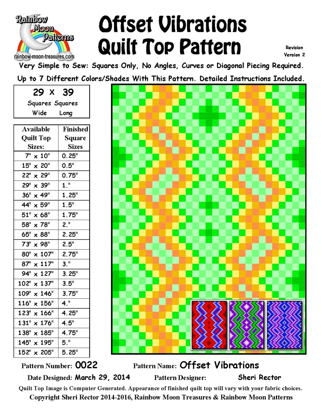 0022 Offset Vibrations Quilt Pattern - Etsy