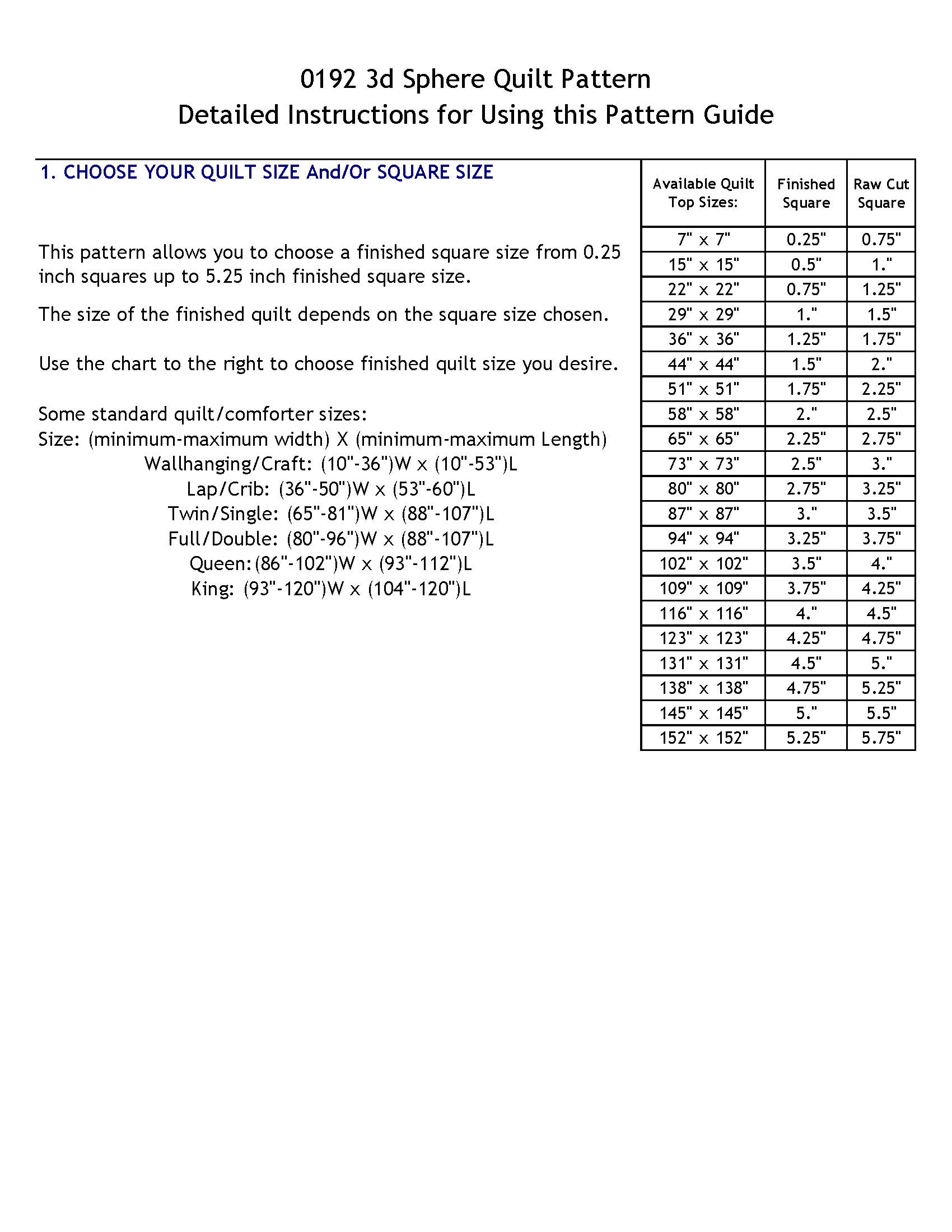 0192 3D Sphere Quilt Pattern - Etsy