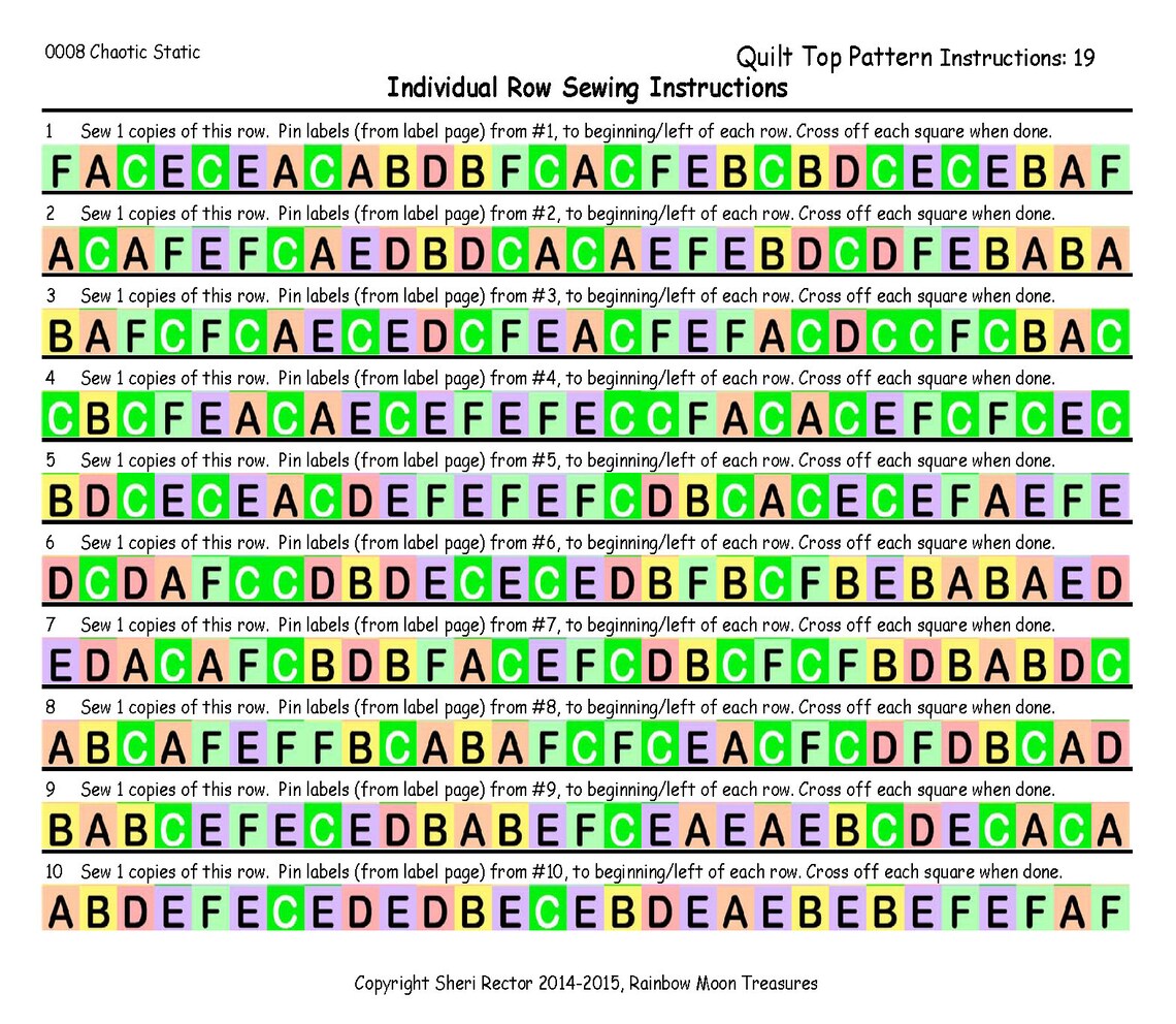 0008 Chaotic Static Quilt Pattern - Etsy