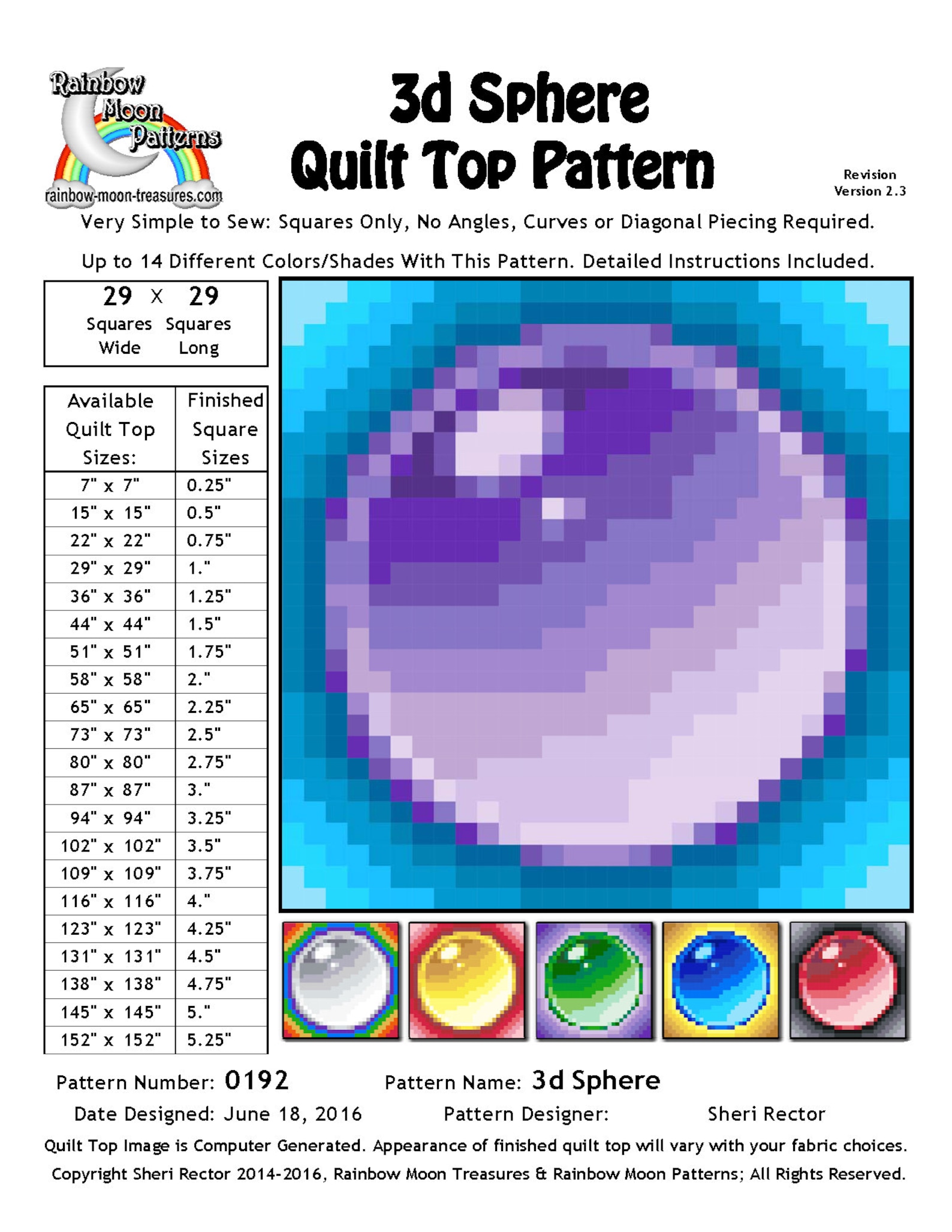 0192 3D Sphere Quilt Pattern - Etsy