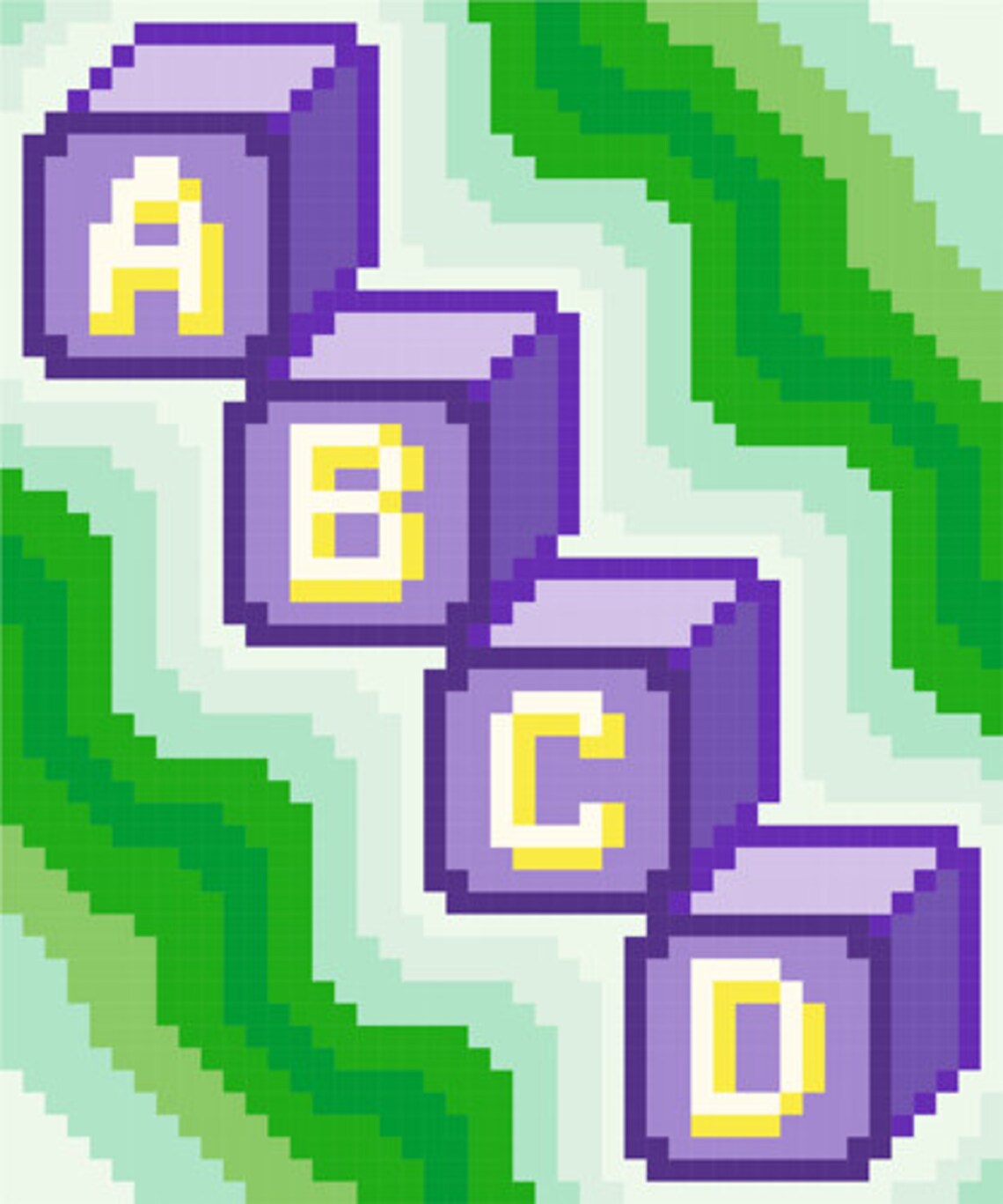 0172 Baby Blocks ABCD Quilt Pattern - Etsy