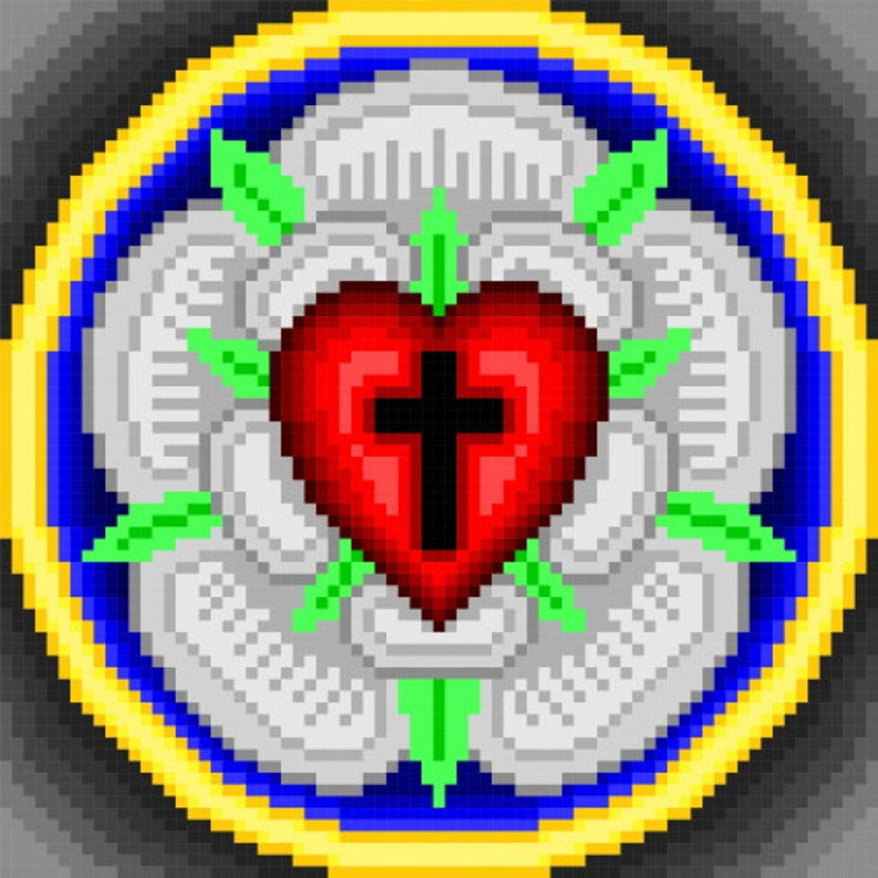 0014 Luther Rose Seal Quilt Pattern - Etsy