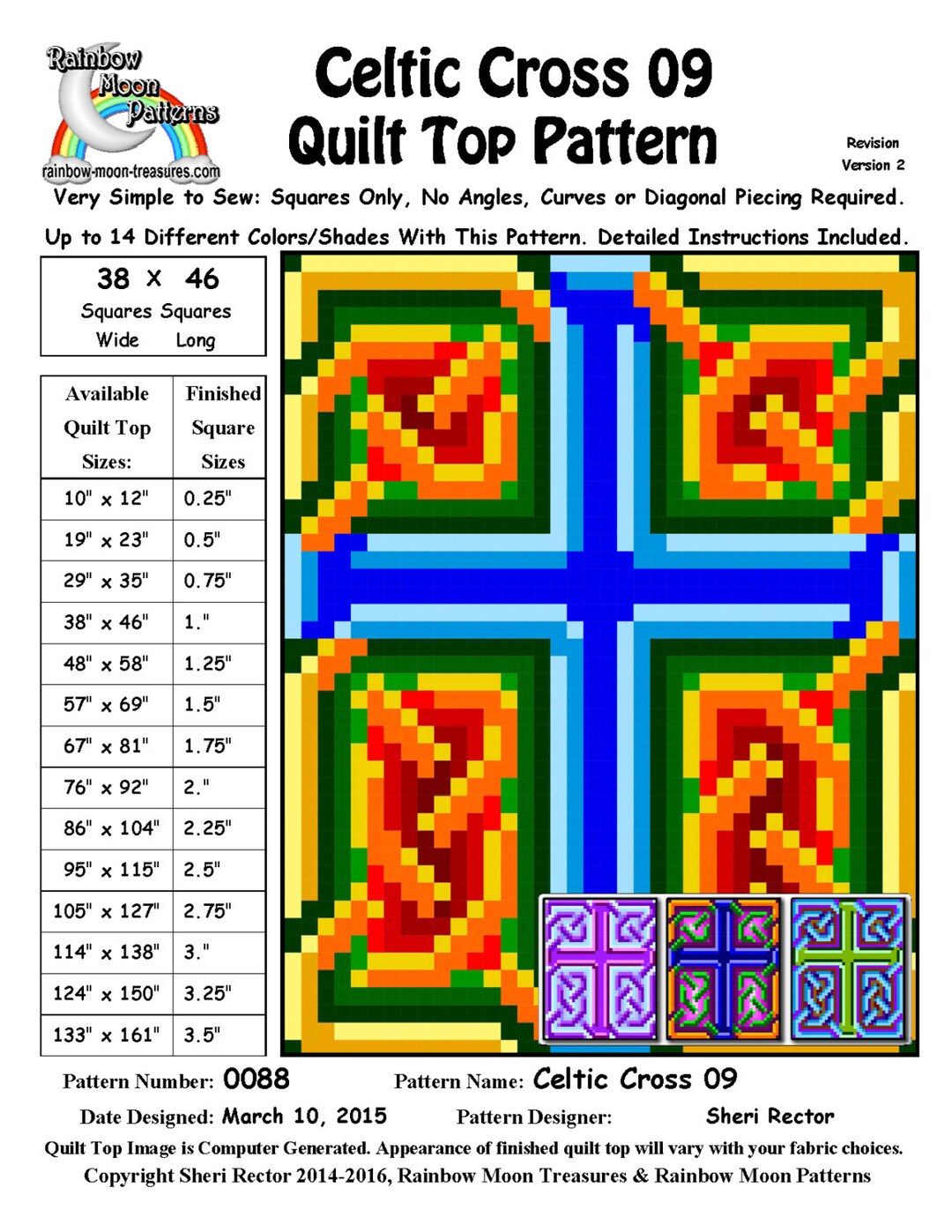 0088 Celtic Cross 09 Quilt Pattern - Etsy
