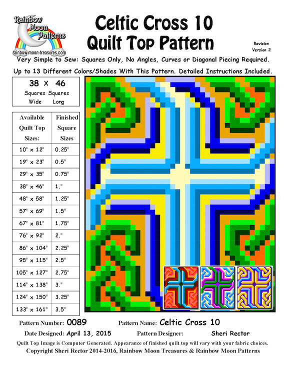 0089 Celtic Cross 10 Quilt Pattern - Etsy