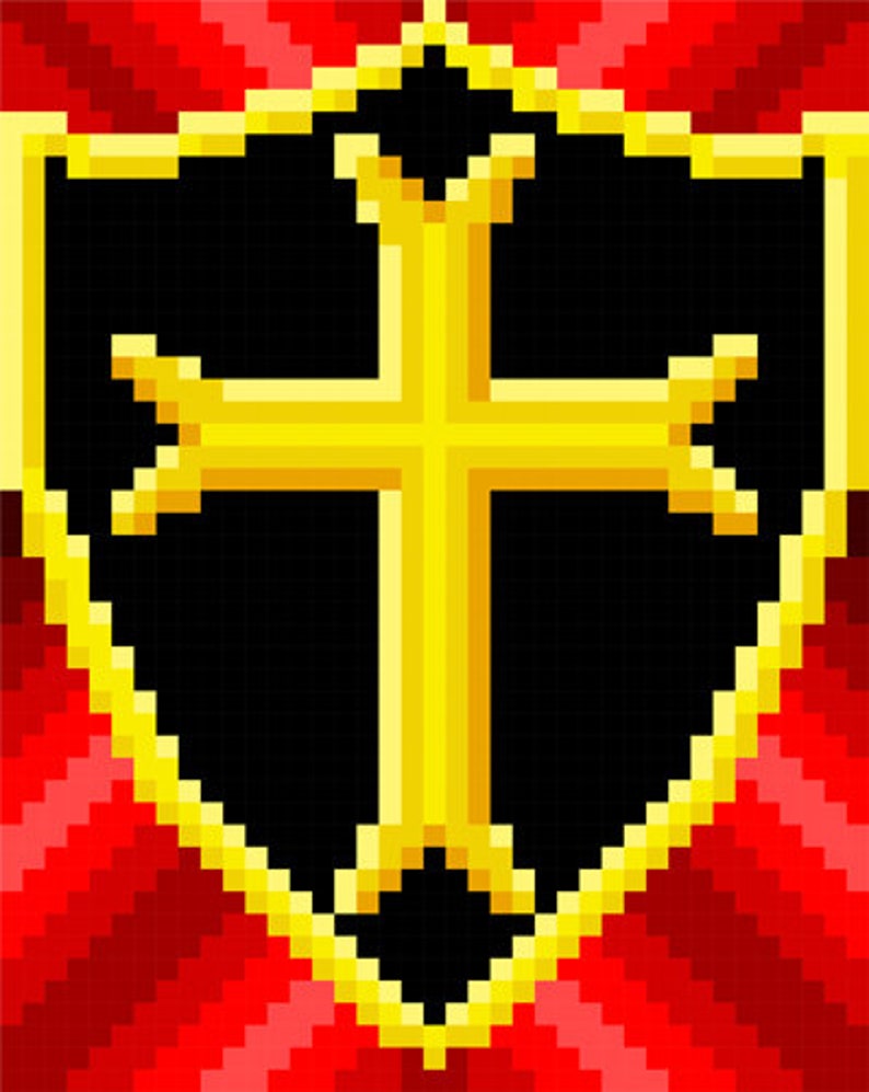 0193 Templar Cross Shield Quilt Pattern - Etsy
