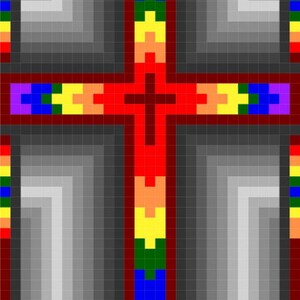 0041 Bordered 3D Cross Quilt Pattern - Etsy