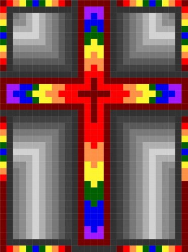 0041 Bordered 3D Cross Quilt Pattern - Etsy